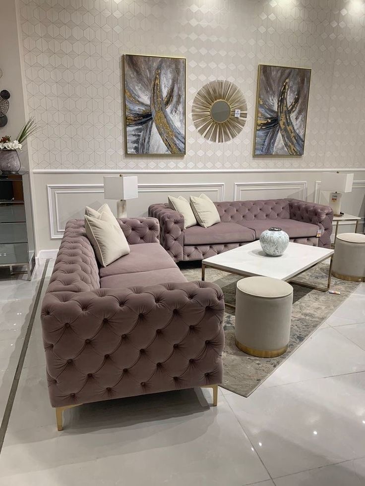 Classic 6 seater chesterfield sofa - Modern Furnitures