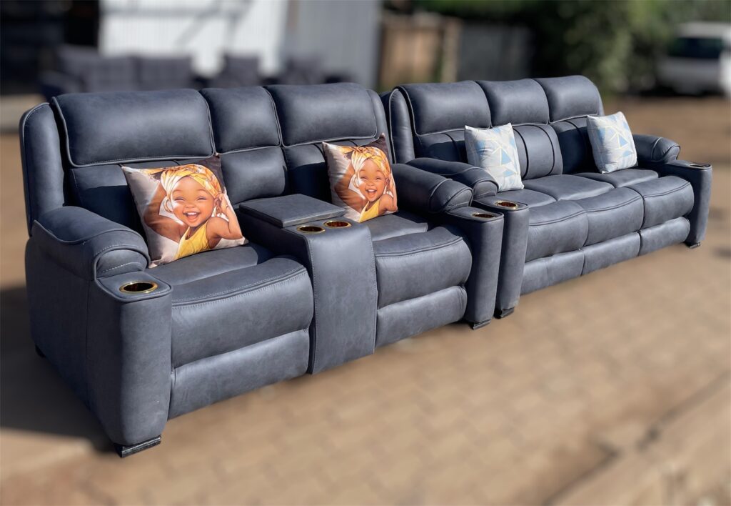 Luxurious 5 seater semi-recliner sofa - Modern Furnitures