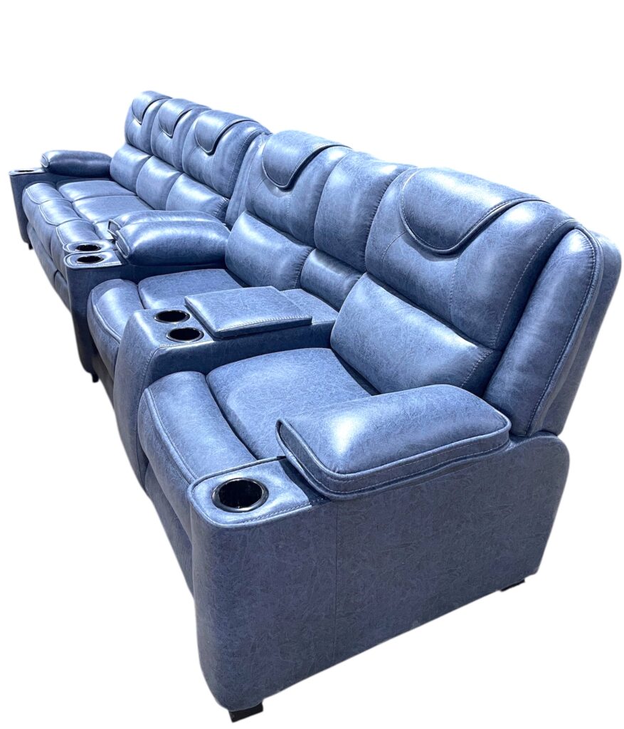5 seater dark-grey semi-recliner sofa - Modern Furnitures
